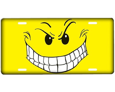 Smiley Face License Plate | eBay