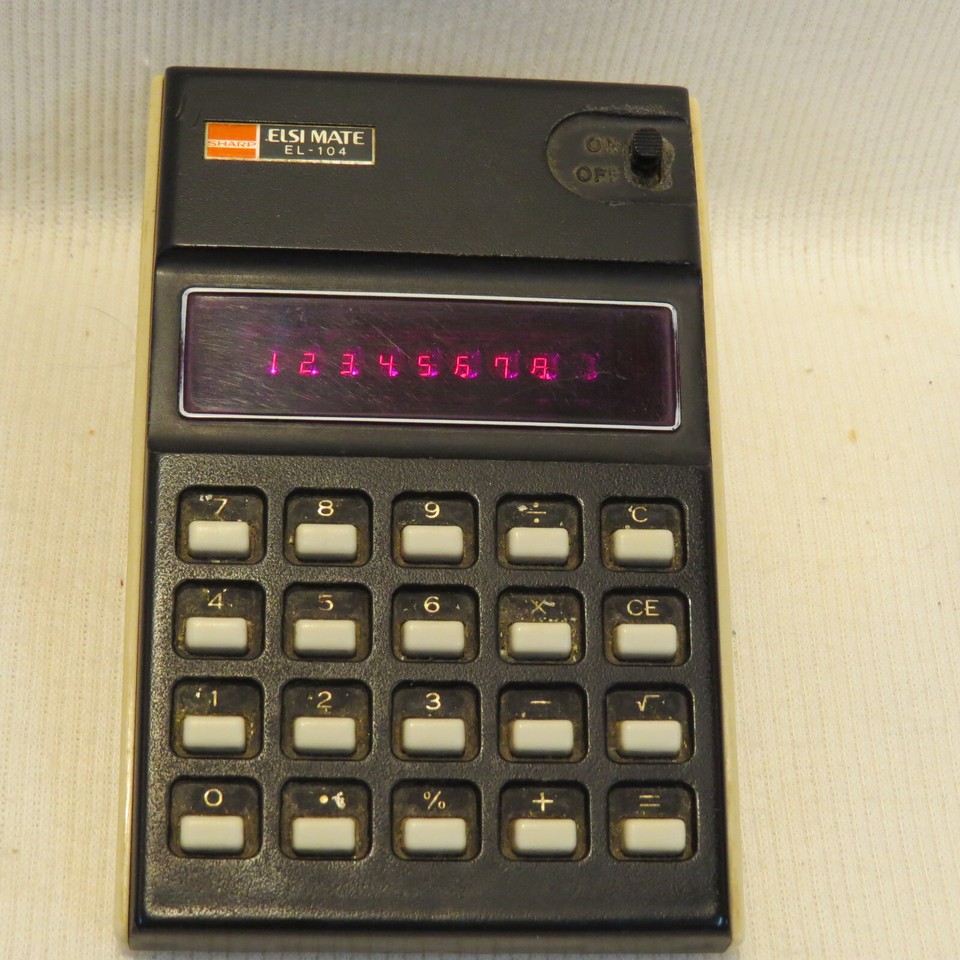 RARE Vintage SHARP ELSI MATE EL-104 Calculator WORKING! 1970s Retro ...