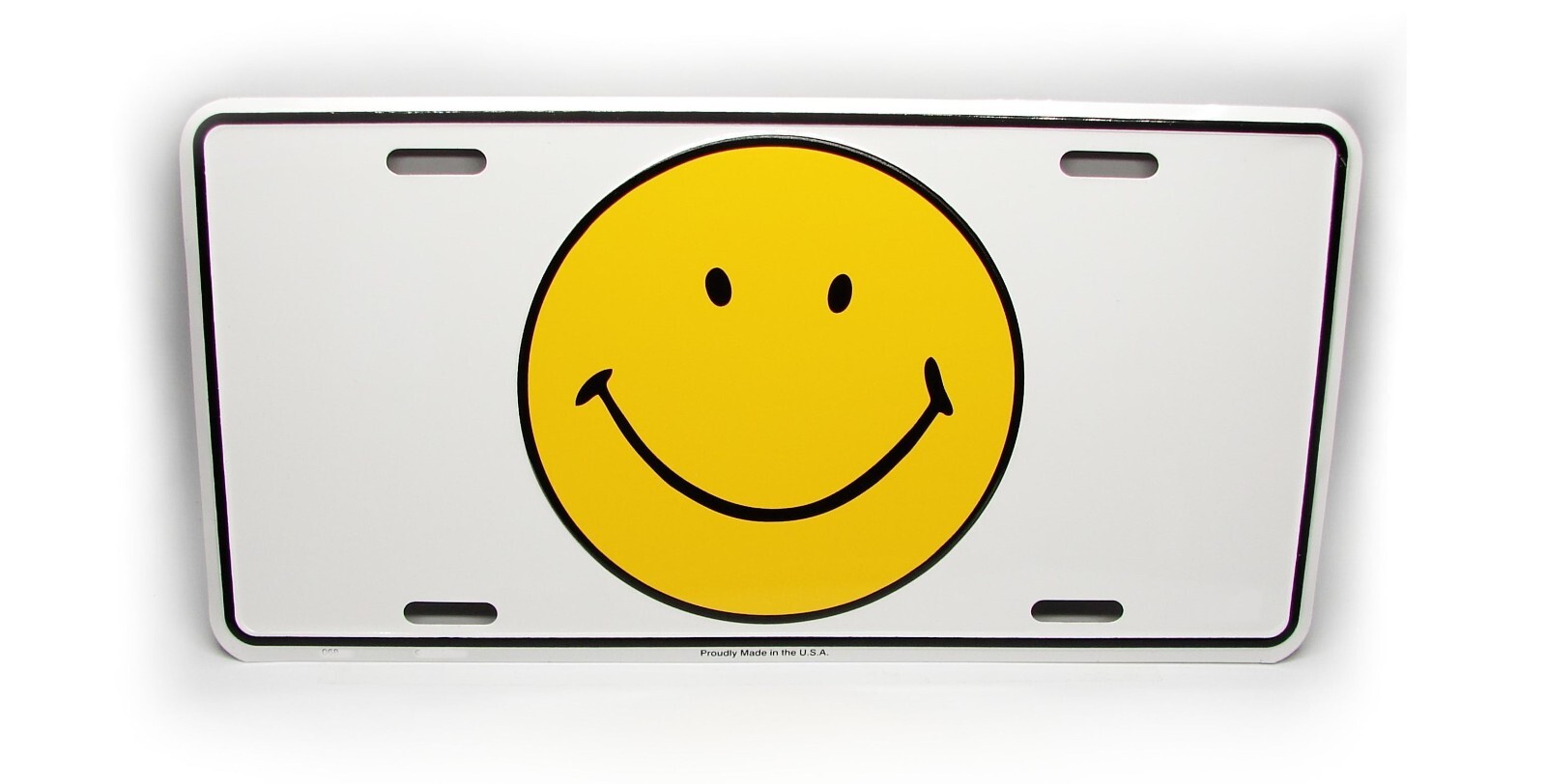 SMILEY HAPPY FACE EMOJI 3D EMBOSSED METAL CAR NOVELTY LICENSE PLATE ...