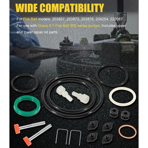 Repair Kit 238286 for Graco Fire-Ball 300 5:1 Oil Grease Pumps Fluid ...