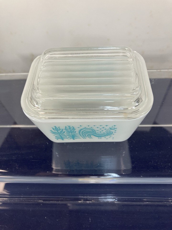 Vintage Pyrex 501 Blue Amish Butterprint Refrigerator Dish with Lid ...