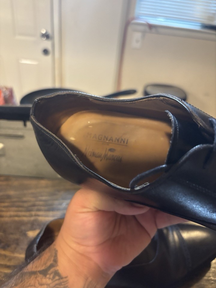 Magnanni Neiman Marcus Benjamin Cap Toe Oxford Dress Shoes Black ...