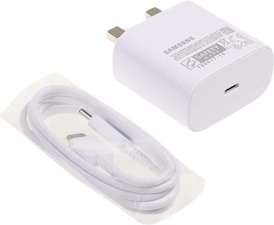 Genuine Samsung 25W Super Fast Charger & USB-C Cable for Galaxy A55 5G ...
