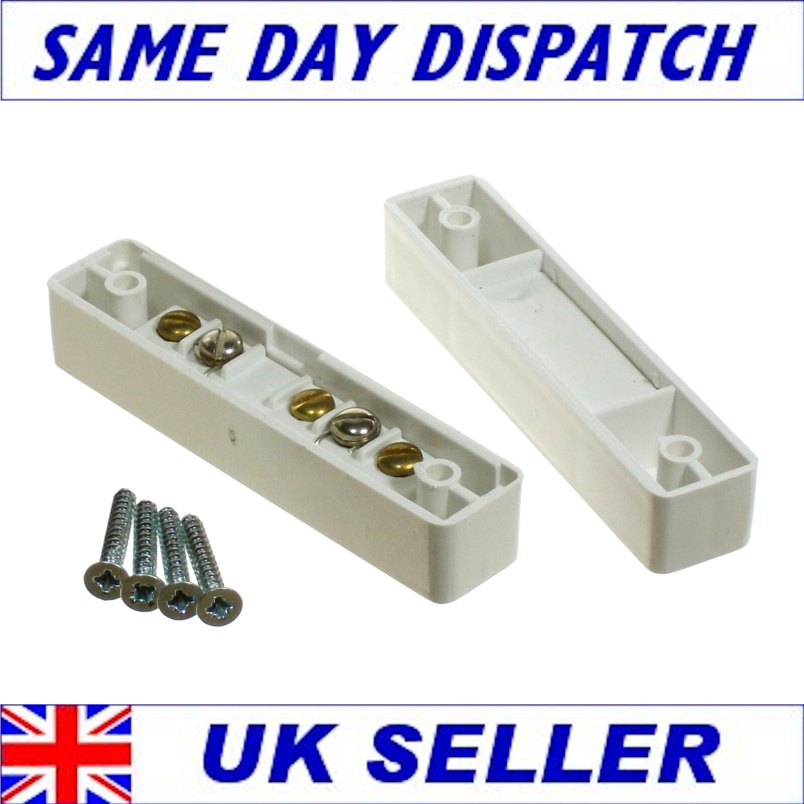 5 Burglar Alarm Door Contacts White Surface 5 Terminal Contacts Pro ...