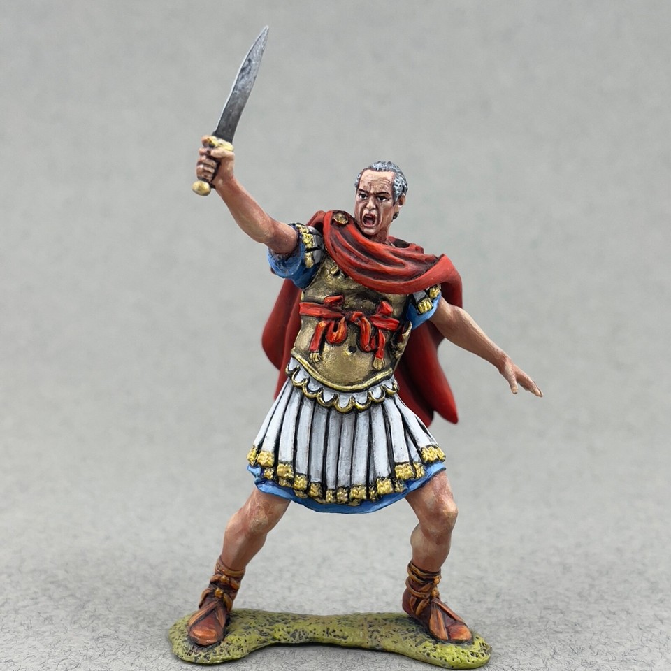Julius Caesar figurine 54 mm 1/32, Painted tin miniature, Roman soldier figure | eBay
