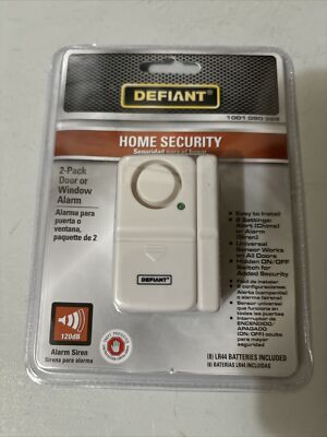 DEFIANT HOME SECURITY 2-PACK DOOR OR WINDOW ALARM | eBay