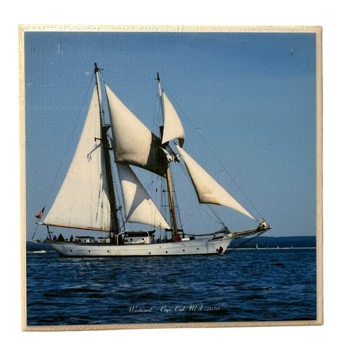 VTG Westward Sailing Ship Ceramic Tile Cape Cod Maritime Nautical 2010 ...