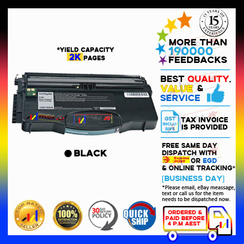 3x Yyuda NoN-OEM TONER CARTRIDGE for LEXMARK E120 E120N 12017SR PRINTER ...