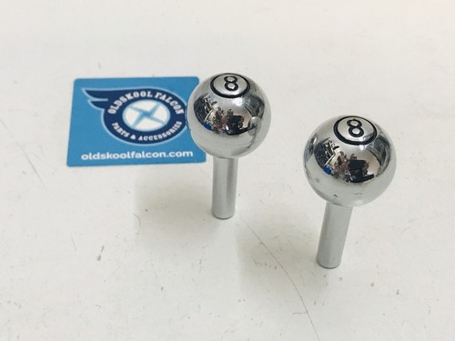 XP FALCON CHROME LARGE 8-BALL LOCK KNOBS WILL SUIT XM XL XK EH EJ HR HD ...