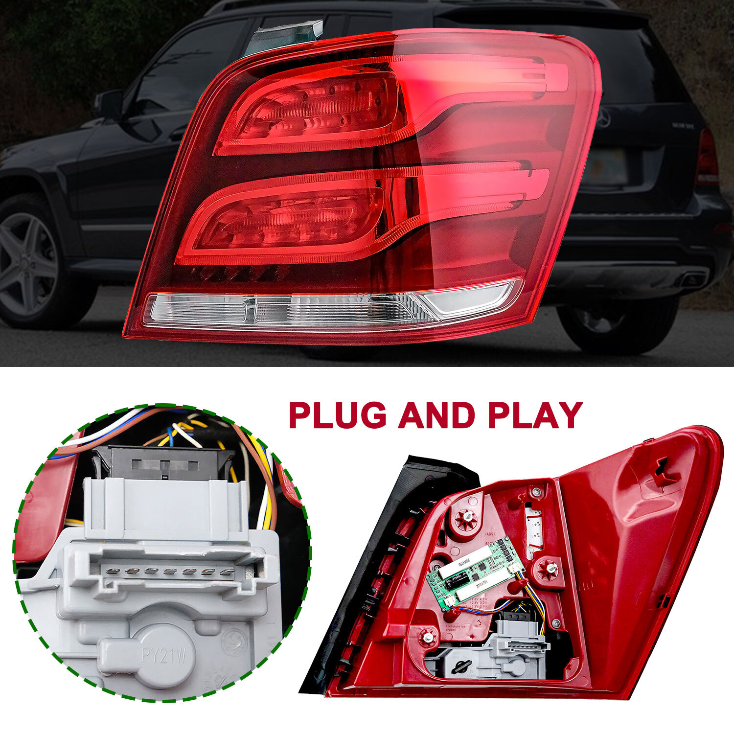 For 2013 2014 2015 Mercedes GLK300 GLK350 GLK Rear Tail Lamp Light ...