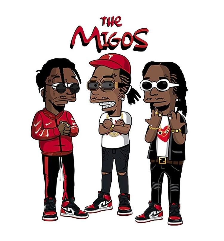 The Migos Simpsons Cartoon Tee Shirt | eBay
