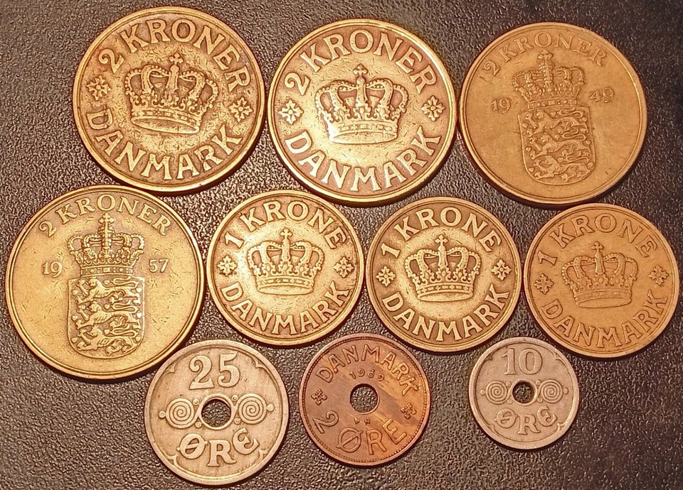 Denmark - Christian X & Frederik IX - Lot Of X10 Coins 1924 To 1957! | eBay