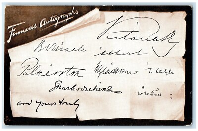 c1910's Famous Autographs Oilette Tuck's Unposted Antique Postcard | eBay
