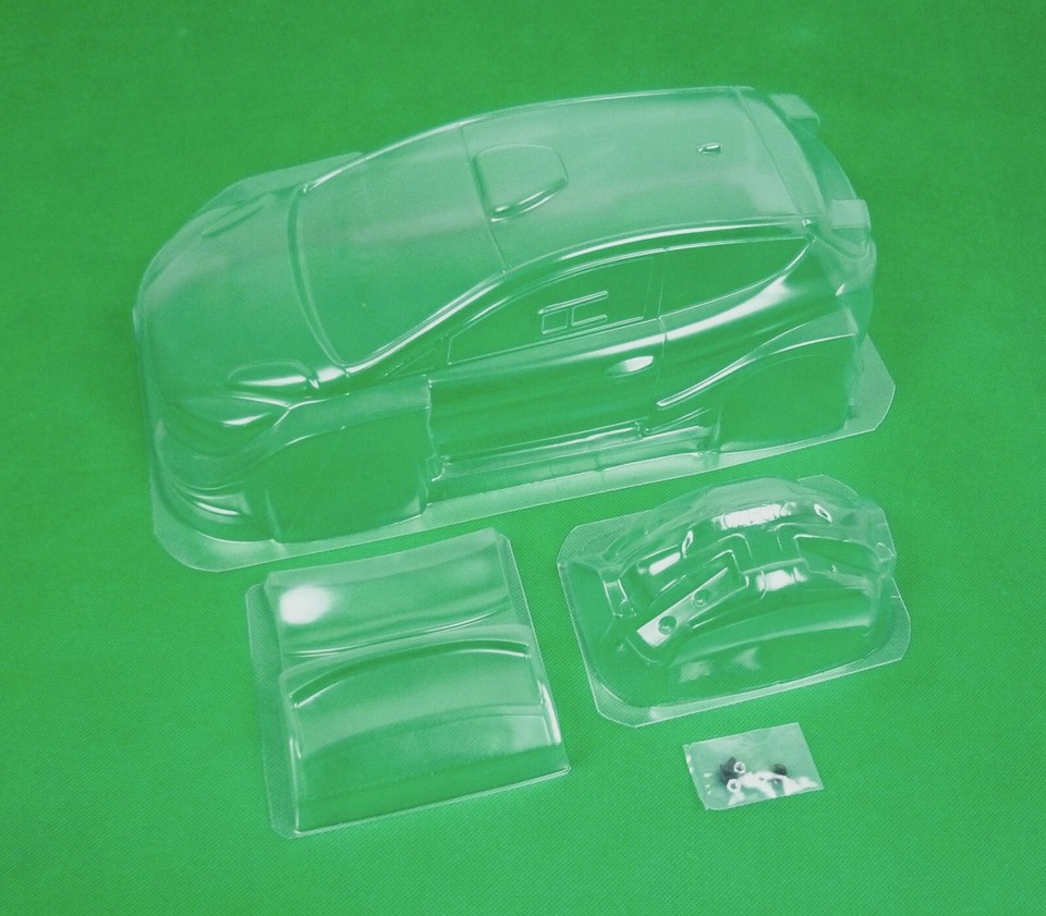 Clear Body Shell - 1:12 Rockstar Ford Fiesta Rally for 1:10 RC M Series ...