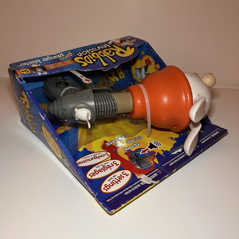 Rabbids Invasion Plunger Blaster Sound Gun 2014 NIP Nickelodeon Toys ...