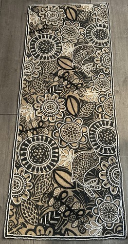 Pier 1 Imports Beaded Table Runner Black And Tan 34 1/4 X 14 1/4 | eBay