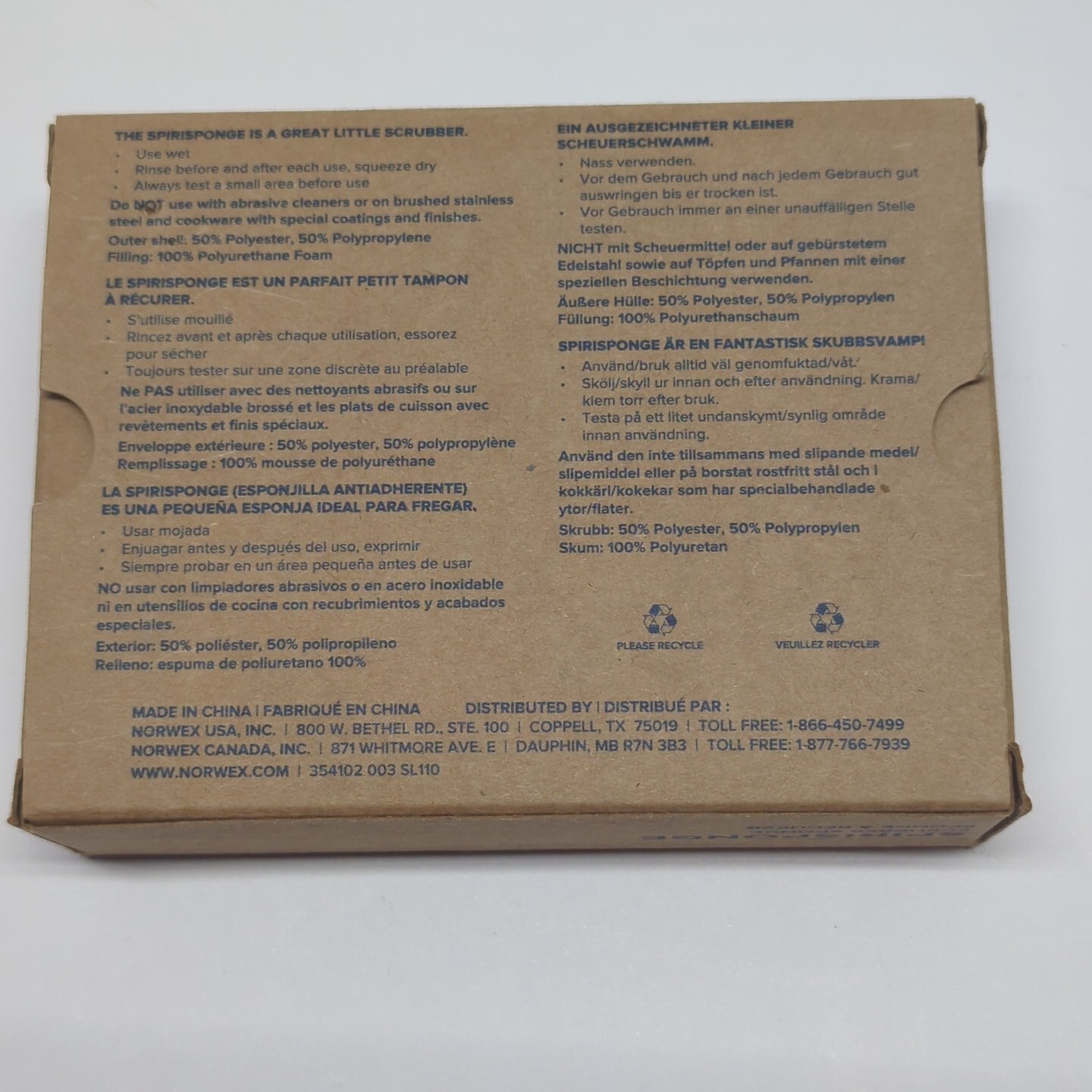 Norwex Spirisponge Scrubber Sponge (pack of 2) 2 Sets for sale online ...