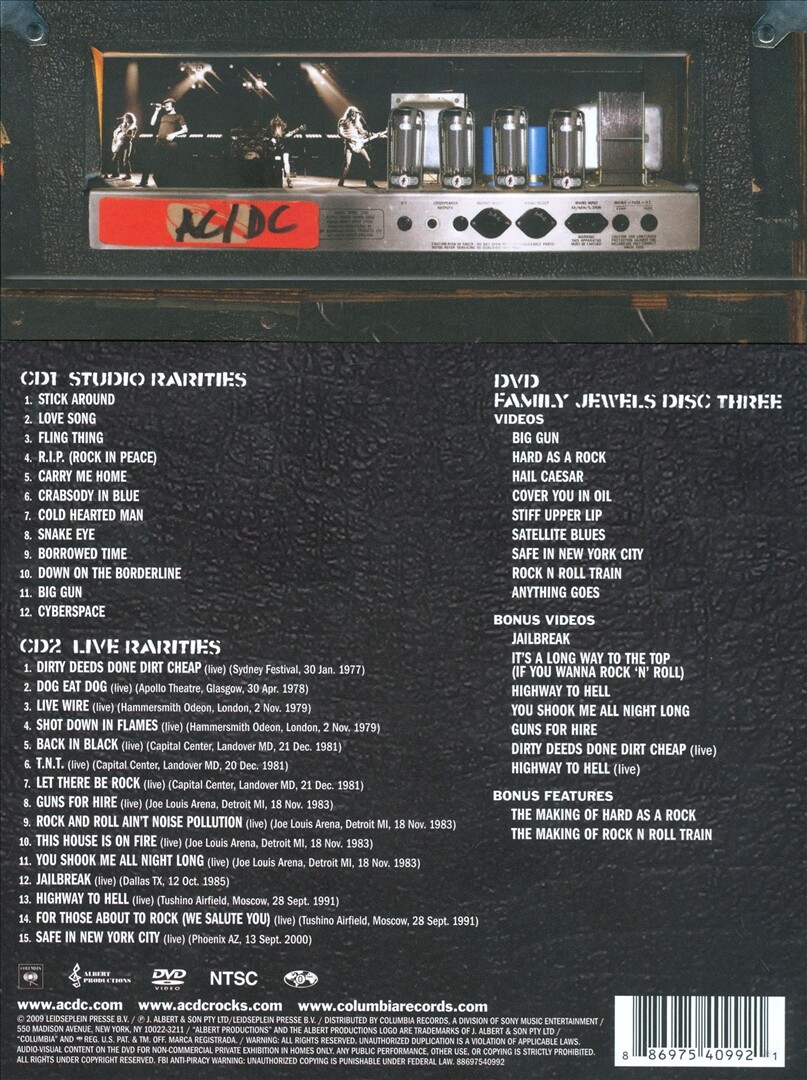 AC/DC BACKTRACKS NEW CD & DVD 886975409921| eBay