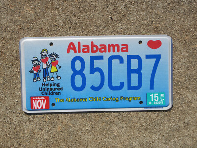 2015 Alabama Child Caring Program License Plate Helping Uninsured ...