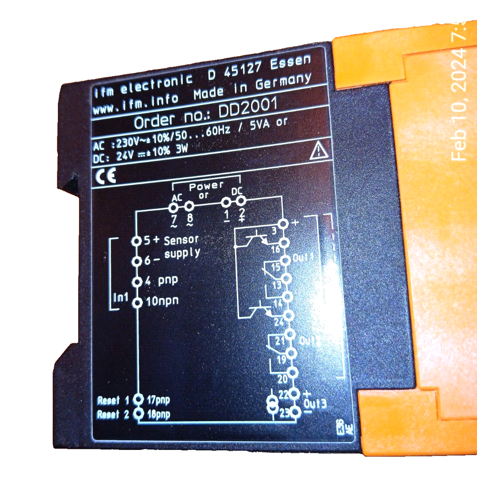 IFM Efector Electronic Frequency/Speed Monitor FR-1, DD2001 | eBay