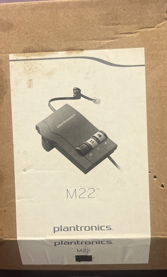 Plantronics M22 Corded Telephone Headset Amplifier for HW251N HW261N ...