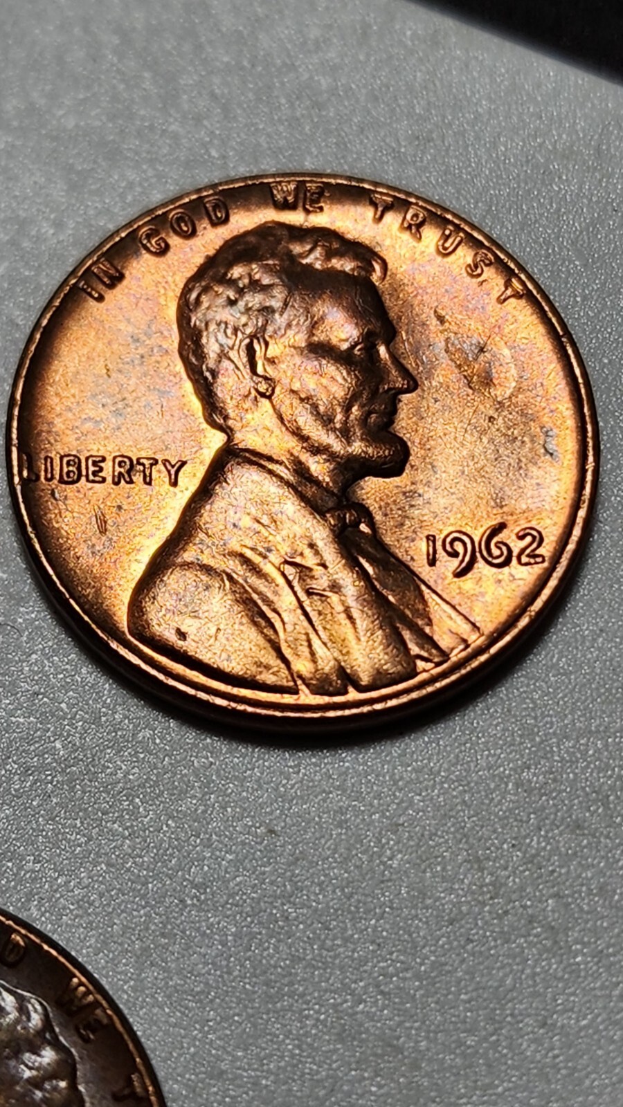 1962 Lincoln PENNY ERROR- In God We Trust & L in Liberty rim DOUBLED ...