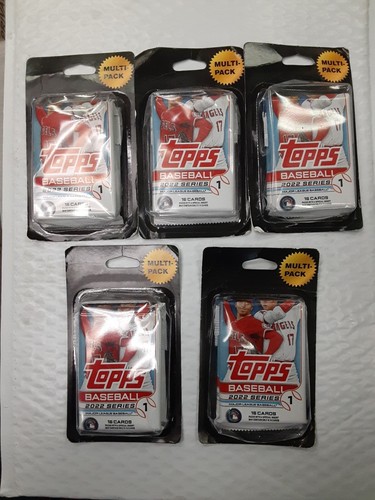 2022 Topps Series 1 Baseball MULTI Packs 5 SETS! 10 PACKS - 160 CARDS ...