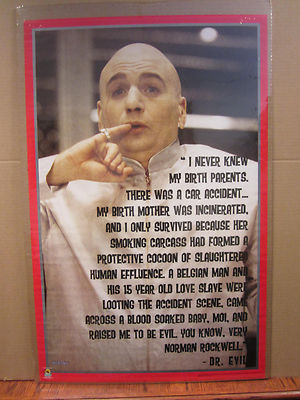 Vintage Dr. Evil quote 2002 poster Austin Powers 3479 | eBay