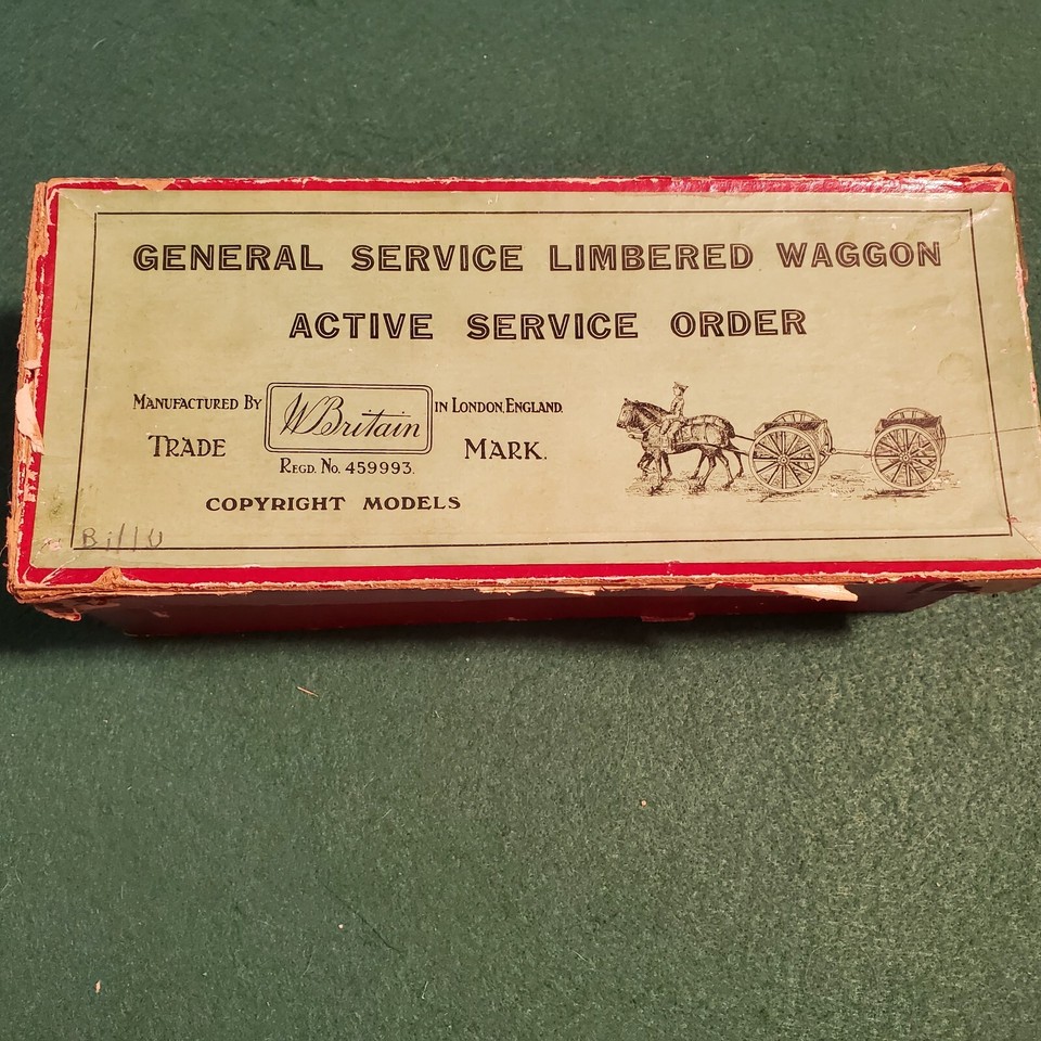 Britains Pre-War (1934) Set 1331 General Service Limbered Waggon | eBay