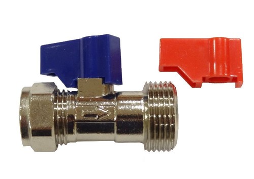 Washing Machine Isolation Valve / Tap With Check Valve 15mm x 3/4" BSP ...