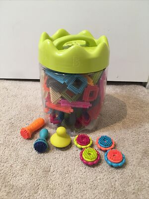 B. YOU JUST B STACKADOOS BRISTLE BUILDING BLOCKS - 68 PCS IN STORAGE ...