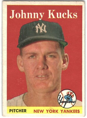 1958 Topps Baseball Johnny Kucks New York Yankees #87 | eBay