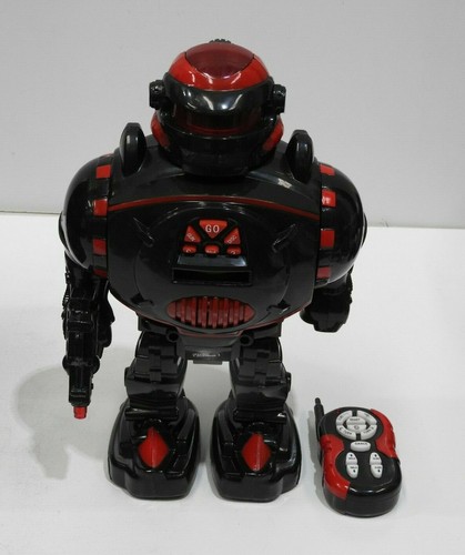 RoboShooter Black & Red Remote Control Robot Toy | eBay