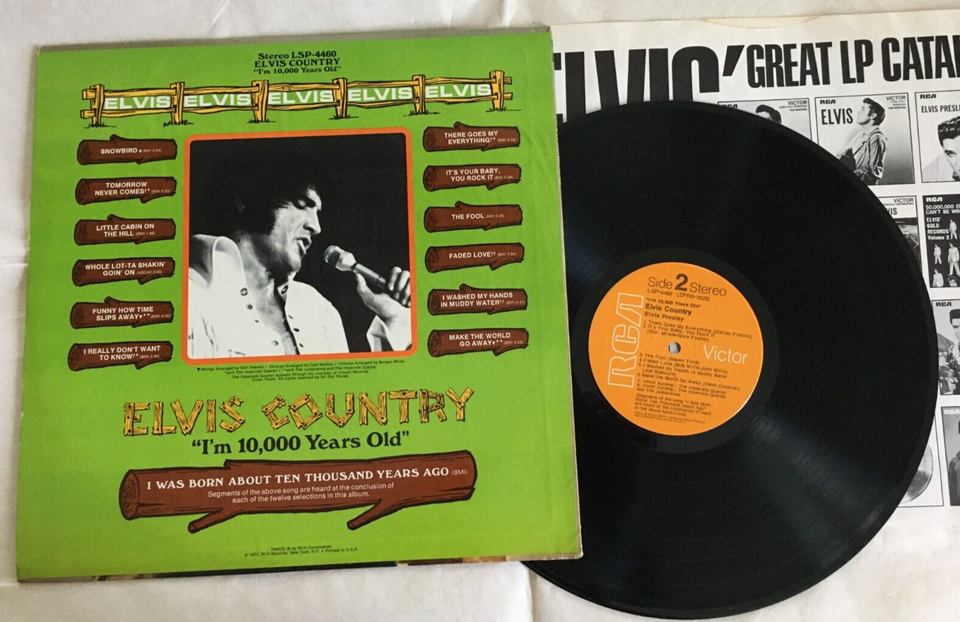 Elvis Presley Country 1971 USA RCA Original Vinyl LP Orange Label 2S 3S ...
