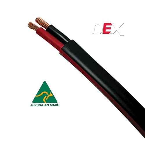 Automotive Twin Core Cable, Black / Red 2mm, 3mm, 4mm, 5mm, 6mm 8 B&S ...