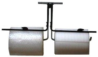 12" Double Arm Wall Mount, Bubble Wrap® & Foam Roll Dispenser w/ Slide ...