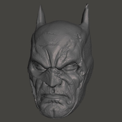 Batman Battle Damage custom head for 4" 6" 7" 12" DC Comics action ...