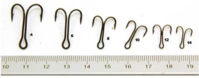 25 TALON OPEN SHANK BLACKENED DOUBLE HOOKS SIZE 4 | eBay UK