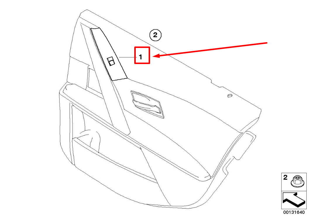 BMW 5 E60 Fensterheberschalter vorne rechts 6951962 61316951962 NEU ...