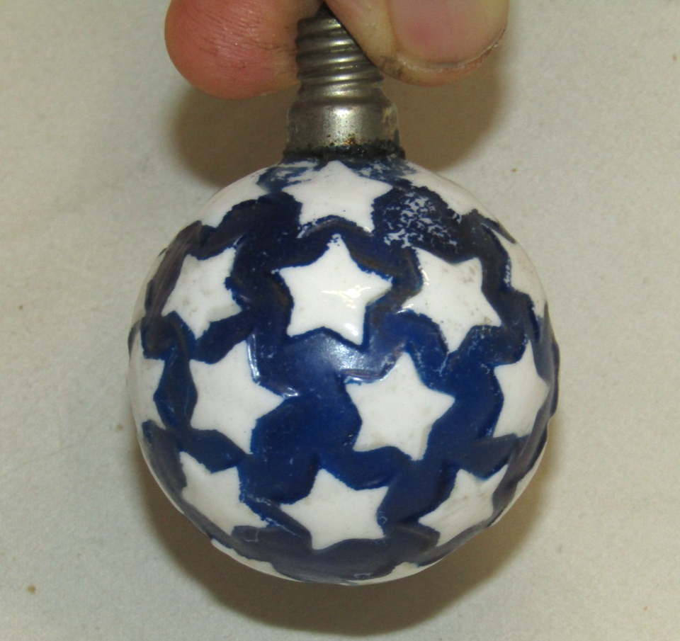 Japan C6 Blue Star Ball Vintage Christmas Light Antique Tested Working ...