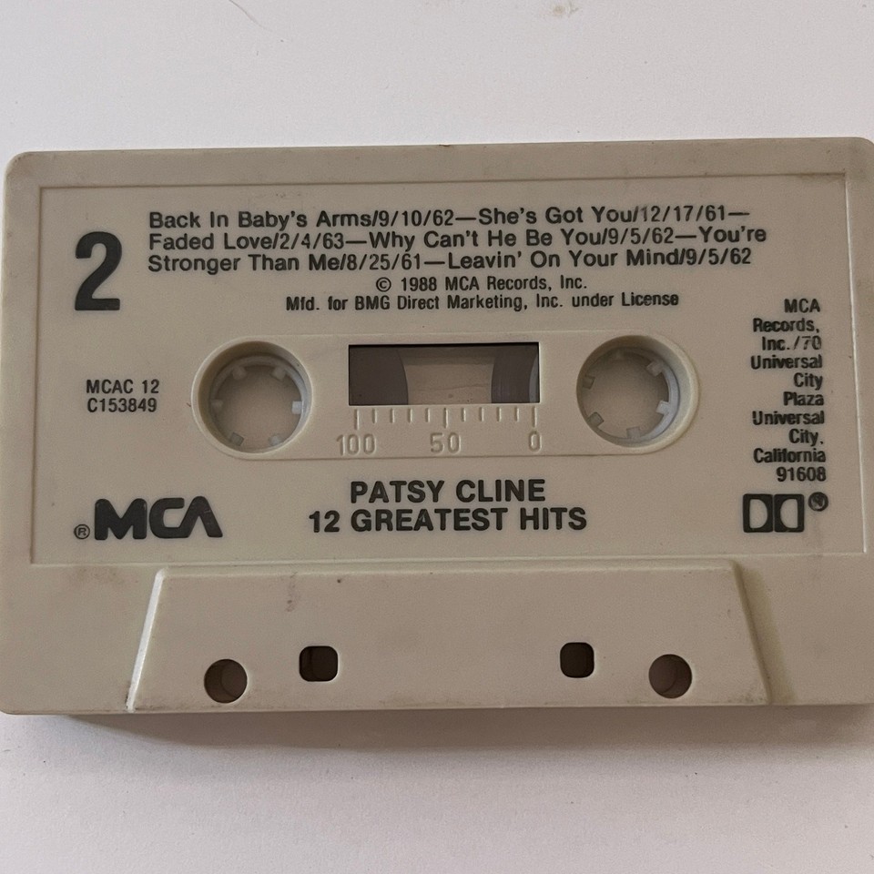 Patsy Cline 12 Greatest Hits Cassette Tape TB6-OT2 | eBay