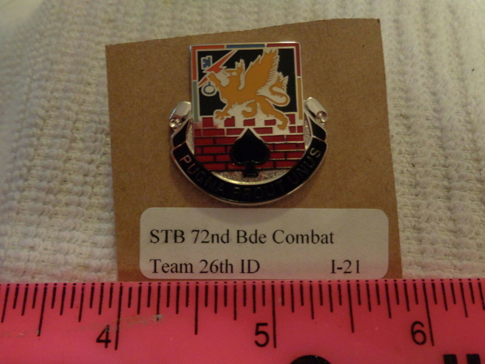 STB 72nd Bde Combat Team 26th Inf Div I-21 Unit Crest, DI, DUI (DRAW#V3 ...