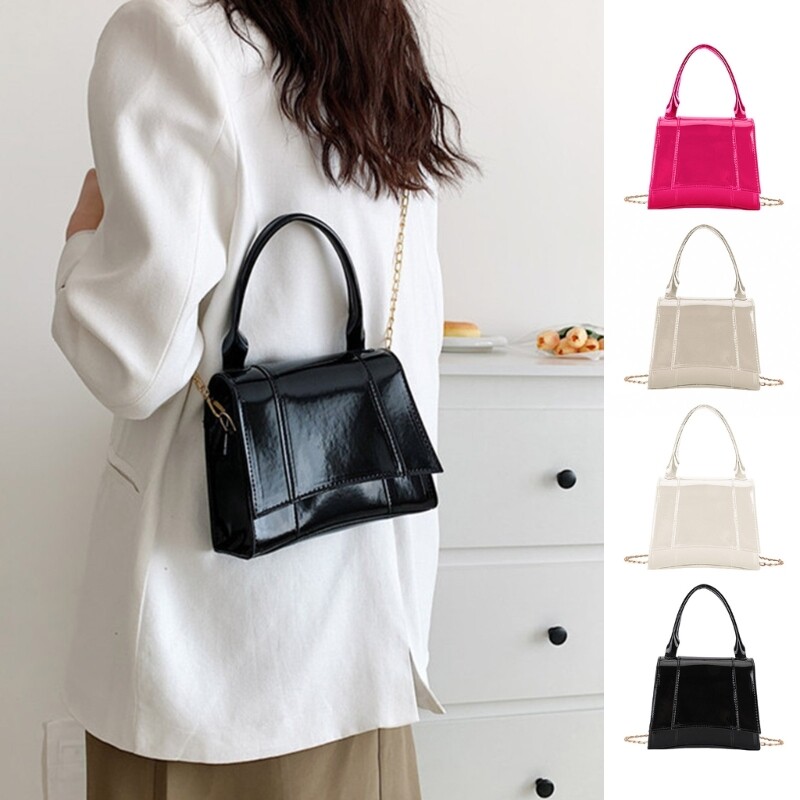 Women Solid Color Shoulder Bag Trend Crossbody Bag Girl PU Leather ...