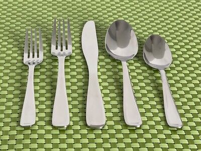 Hampton Forge BALANCE Stainless 5pc Set 18/0 Glossy Raised Edge ...