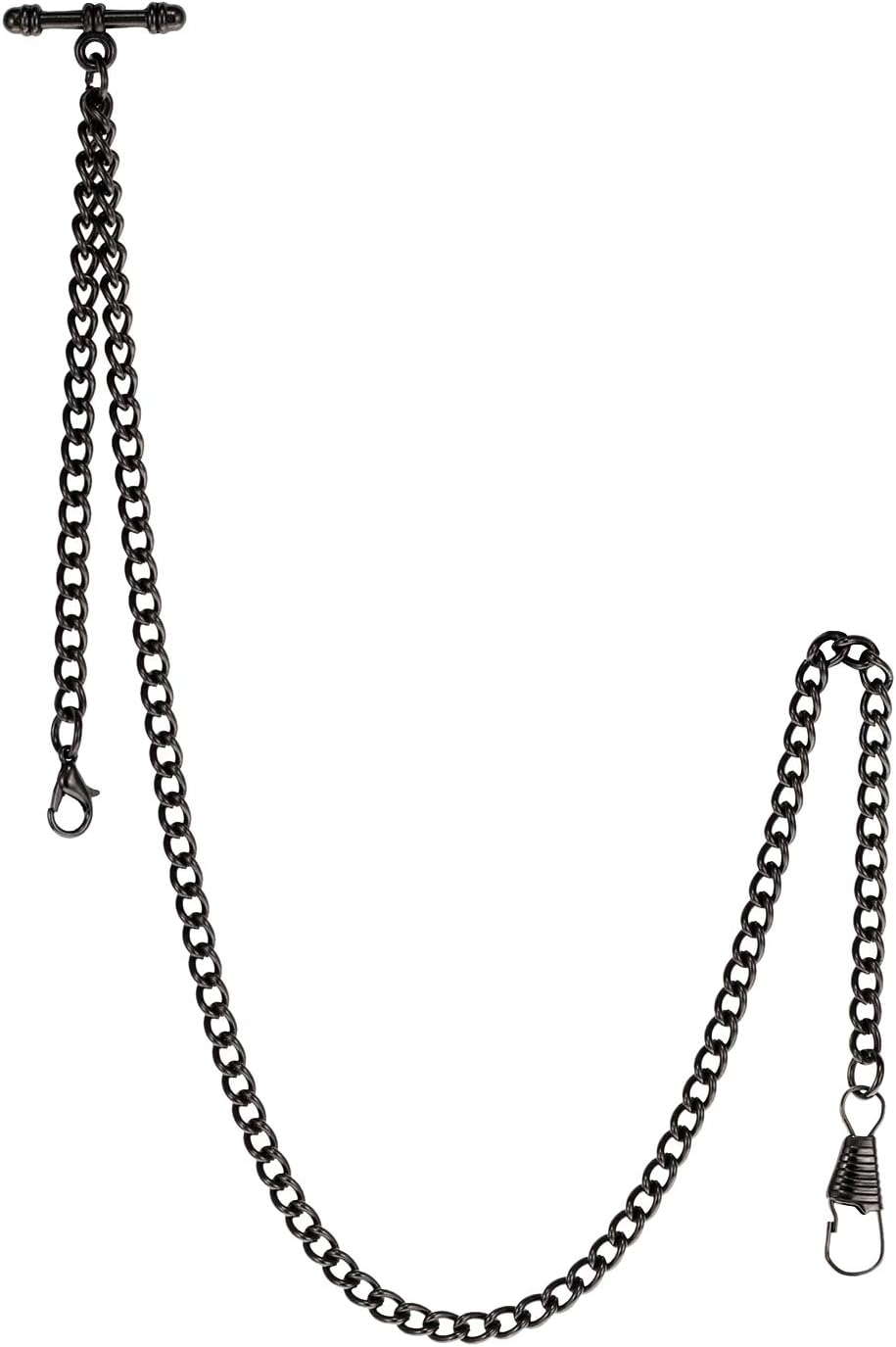 Pocket Watch Albert Chain T-Bar Watch Chain Link 16 Inch 2 Hooks Bronze ...