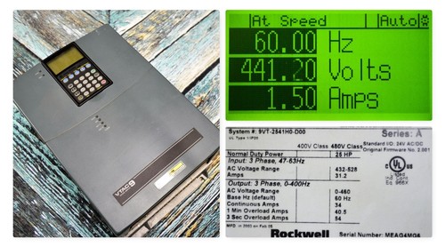 Rockwell Automation 9VT401-034HTANA 25 HP AC HVAC Drive 480 VTAC 9 FRM ...