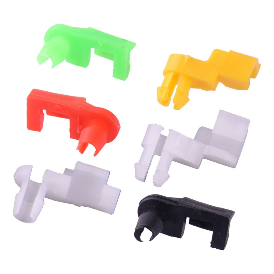24x Nylon Plastic Car Rivets Door Lock Rod Clip Rod Fasteners Clips Set ...