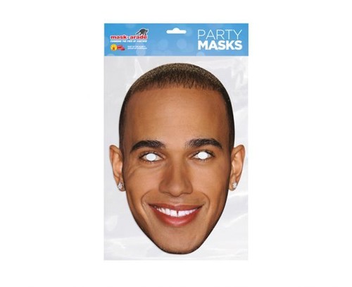 Lewis Hamilton Simple 2D Party Card Face Mask - Star Racing Engine ...