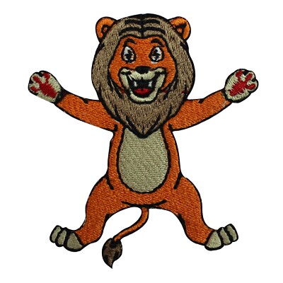 Happy Lion Patch , Lion Applique, Embroidered Iron on Sew on Patch 7 ...
