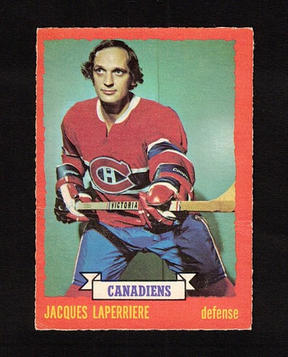 1973-74 JACQUES LAPERRIERE #40 OPC * Canadiens HALL OF FAME Star NHL ...